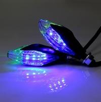 China Universal 12V 14 LED Motorbike Amber Indicator Front Rear Flowing Turn Signal Lights for sale