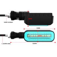 China 6500k Motorcycle LED Turn Signal Light For Electric Cars 12LED One Shaped Indicator for sale