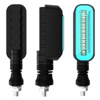 China 6500k Motorcycle LED Turn Signal Light For Electric Cars 12LED One Shaped Indicator for sale