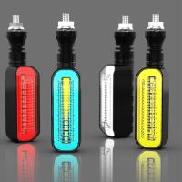 China 6500k Motorcycle LED Turn Signal Light For Electric Cars 12LED One Shaped Indicator for sale