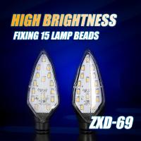 China Yellow White Blue Red Motorcycle Led Turn Signals DC12V Moto Dynamic Headlights for sale