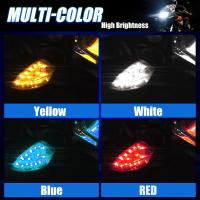 China Yellow White Blue Red Motorcycle Led Turn Signals DC12V Moto Dynamic Headlights for sale