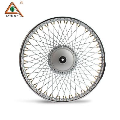 China 250 Spokes Rear WY125 ZJ125 Aluminium Motorcycle Rims With Drum Brake Hub for sale