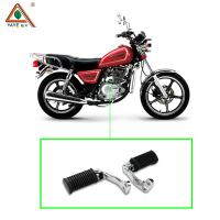 China GN125 Motorcycle Front Footrest Parts Aluminum Rubber Wide Foot Pegs For Distribution for sale