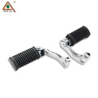 China GN125 Motorcycle Front Footrest Parts Aluminum Rubber Wide Foot Pegs For Distribution for sale