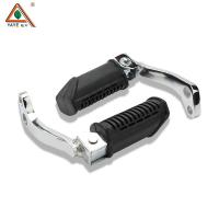 China GN125 Motorcycle Front Footrest Parts Aluminum Rubber Wide Foot Pegs For Distribution for sale