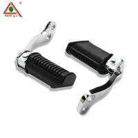 China GN125 Motorcycle Front Footrest Parts Aluminum Rubber Wide Foot Pegs For Distribution for sale