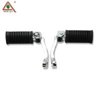 China GN125 Motorcycle Front Footrest Parts Aluminum Rubber Wide Foot Pegs For Distribution for sale