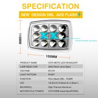 China YAYE CD70 12V Motorcycle LED Headlight with DRL High Low Beam for sale