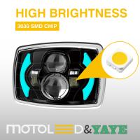 China CD70 Motorcycle LED Headlight 12V 70cc with DRL White Blue Light for sale