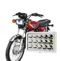 China YAYE CG125 LED Headlight 12 Chip DC12V White Blue DRL Motorcycle Light for sale
