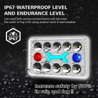 China CG125 LED Headlight DC12V White Hi Lo Beam with Red Blue DRL for sale