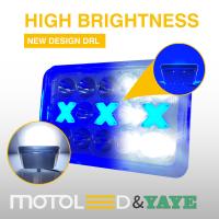 China CG125 125cc Motorcycle LED Headlight DC12V with DRL White Blue for sale