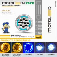 China Round Motorcycle LED Headlight with High Thermal Conductivity Aluminum Shell IP67 Waterproof and Semi-assembly Design for sale