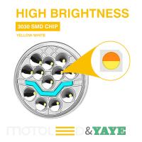 China YAYE GN125 LED Motorcycle Headlight with DRL Function High Thermal Conductivity Aluminum Shell and 3030SMD Lamp Bead 743x312x310mm for sale