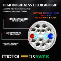 China YAYE 5.75 Inch GN125 LED Motorcycle Headlight with High Thermal Conductivity Aluminum Shell and Semi-Assembly Design for sale