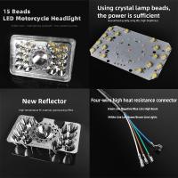 China YAYE High Power 18 Beads Motorcycle LED Square Headlight with 1800LM Brightness and 50000 Hours Lifespan for sale