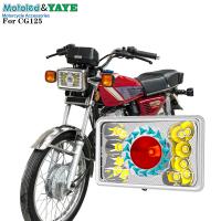 China YAYE 6 Inch High Thermal Conductivity Aluminum CG125 LED Headlight with 1 Year Warranty and Red DRL for sale