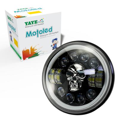 China 7 Inch Motorcycle LED Headlight with 6500k Color Temperature 10000LM Lumen and DC12V Voltage for sale