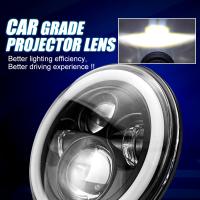 China 7 Inch Motorcycle LED Headlight 6500LM 6500K for Harley Davidson with Aviation Aluminum Housing for sale