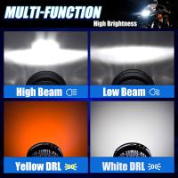 China 7 Inch Motorcycle LED Headlight 6500LM 6500K for Harley Davidson with Aviation Aluminum Housing for sale