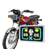 China CG125 Motorcycle LED Headlight with Red Skull DRL 18LED Chip and 50000 Hours Lifespan for sale