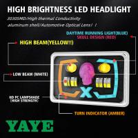 China CG125 Motorcycle LED Headlight with Red Skull DRL 18LED Chip and 50000 Hours Lifespan for sale