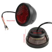 China Vintage Mesh Motorcycle Tail Light with Red Lenses and Durable Construction for Harley Chopper Bobber Cafe Racer for sale