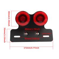China Universal Motorcycle Parts Rear Tail Number Plate Holder Light   Motorcycle Turn Signal Tail Light for sale