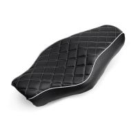 China Motorcycle Stitched Two-up Front Rear Seat Cushion Driver Passenger Pillion Pad For Harley Sportster Iron XL 883 1200 48 72 for sale