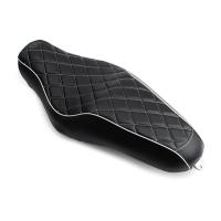 China Motorcycle Stitched Two-up Front Rear Seat Cushion Driver Passenger Pillion Pad For Harley Sportster Iron XL 883 1200 48 72 for sale