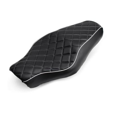 China Motorcycle Stitched Two-up Front Rear Seat Cushion Driver Passenger Pillion Pad For Harley Sportster Iron XL 883 1200 48 72 for sale