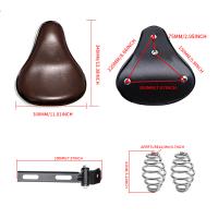 China Motorcycle Parts Accessories Smooth PC Motorcycle Solo Seat With Spring for Harley Cafe Racer for sale