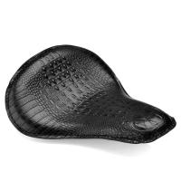 China Brown Crocodile Leather Custom Motorcycle Saddle Seat Sproteggerci Electronic Bike Cover for Chopper Bobber Motorcycles for sale