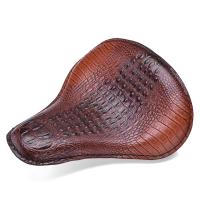 China Brown Crocodile Leather Custom Motorcycle Saddle Seat Sproteggerci Electronic Bike Cover for Chopper Bobber Motorcycles for sale