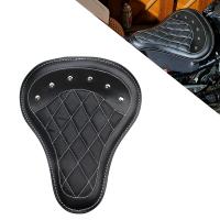 China Black Motorcycle Front Driver Leather Pillow Solo Seat Cushion for Harley Custom Chopper Sportster Bobber Honda Yamaha Kawasaki for sale