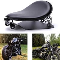 China Classic Motorcycle Seat With Seat Mount  Brown Color Motorcycle Solo Spring Seat for Harley for sale