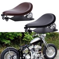 China Classic Motorcycle Seat With Seat Mount  Brown Color Motorcycle Solo Spring Seat for Harley for sale