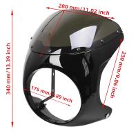 China Motorcycle Front Mask Headlight Fairing Cover Universal Fit For 7inch Headlight Handlebar Fairing Windshield For Harley Honda for sale