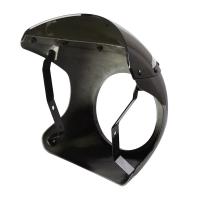 China Motorcycle Front Mask Headlight Fairing Cover Universal Fit For 7inch Headlight Handlebar Fairing Windshield For Harley Honda for sale
