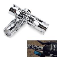 China High Quality CNC Metal Hand Grips for Harley Motorcycles Aluminum Alloy Handle Sleeve Tip 25mm Handlebar Grips for sale