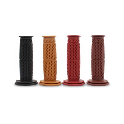 China Retro Classic Motorcycle Handle Grips New Rubber Handlebar 22mm for Cafe Racer Vintage Bike Universal Fitment Cafe Racer Vintage for sale