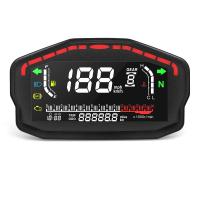 China Universal Digital Odometer Tachometer Speedometer Meter for Motorcycle Adjustable Speed Range 1-6 Gears for sale