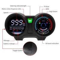 China Motorcycle Speedometer LED Digital Dashboard for CG125 RPM Meter Moto Dashboard Digital Panel for TITAN 150 Honda CG150 Fan150 for sale