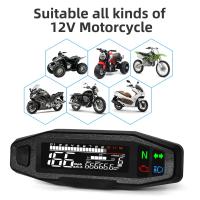 China Motorcycle Modification Instrument VA High-definition LCD Electronic Instrument, Speedometer, Speed Gauge, Oil Level Gauge for sale