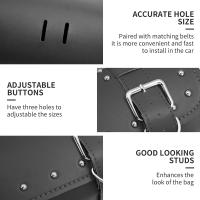 China Motorcycle Bag Front Rear Fork Tool Saddlebag for Sportster Dyna Softail Chopper Bobber Cruiser PU Leather Luggage Bags for sale