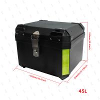 China 45L High Capacity Motorcycle Trunk Helmet Box Universal Top Case Waterproof Tail Box for Helmet and Luggage Storage for sale