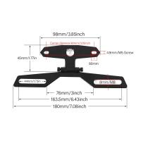 China Motorcycle License Plate Frame Label Plate License Plate Bracket Light Tail Bracket  for Off-road ATV Bicycle Motorcycle for sale