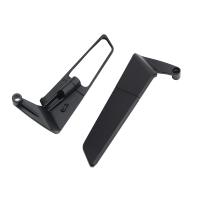 China Universal Black Aluminum Alloy Glass Motorbike Wing Rearview Side Mirrors Large Wing Mirror for sale