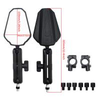 China Motorcycle Universal Foldable Rear View Mirror Adjustable Adventure Westwind Road Handlebar Side Mirrors Motorbike Accessories for sale